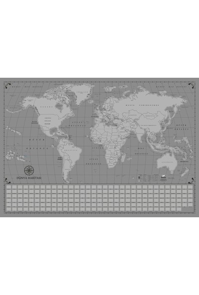 Gürbüz Yayınları Kazınabilir Dünya Haritası 70 x 100 cm Gürbüz Yayınları Kazınabilir Dünya Haritası 70 x 100 cm