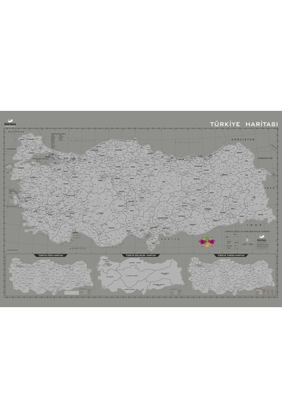 Gürbüz Yayınları Kazınabilir Türkiye Haritası 70 x 100 cm Gürbüz Yayınları Kazınabilir Türkiye Haritası 70 x 100 cm
