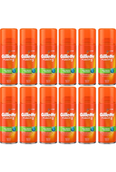Gillette Fusion Ultra Hassas Tıraş Jeli 75 ml x 12 Adet Gillette Fusion Ultra Hassas Tıraş Jeli 75 ml x 12 Adet