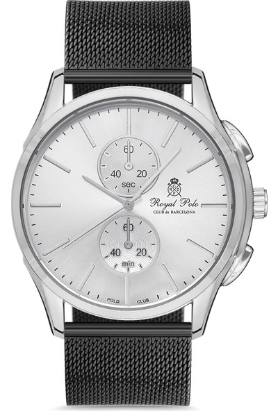 Royal Club de Polo Barcelona Quartz Hasır Siyah Erkek Kol Saati RPWT005812