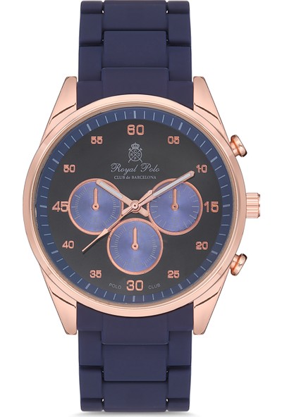 Royal Club de Polo Barcelona Quartz Silikon Mavi Erkek Kol Saati RPWT008004