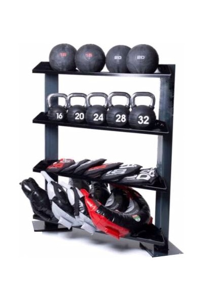 Prodips 3 Katlı Sağlık Topu Bulgarian Bag Kettlebell Dambıl Rack Çok Amaçlı Stant