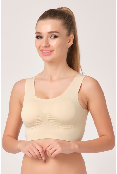 Steve Wolls Kadın Bej Kalın Askılı Pedli Büstiyer