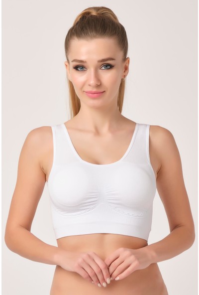 Steve Wolls Kadın Beyaz Kalın Askılı Pedli Büstiyer