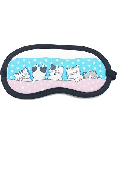 Çetin Dörtlü Kedi Uyku Bandı- Göz Bandı