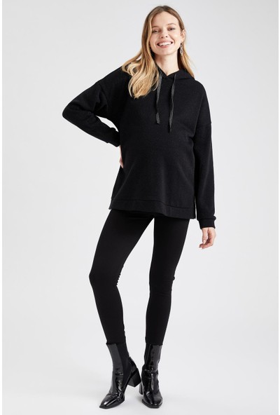 DeFacto Yılbaşı Temalı Slim Fit Basic Yüksek Bel Hamile Tayt T6042AZ20WN DeFacto Yılbaşı Temalı Slim Fit Basic Yüksek Bel Hamile Tayt T6042AZ20WN