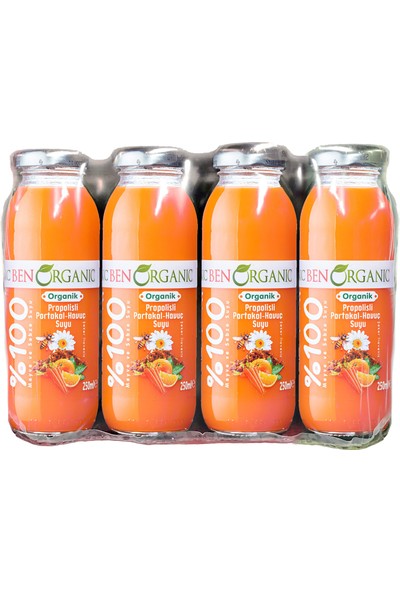 Benorganic Propolisli Portakal Havuç Suyu 12'li x 250 ml