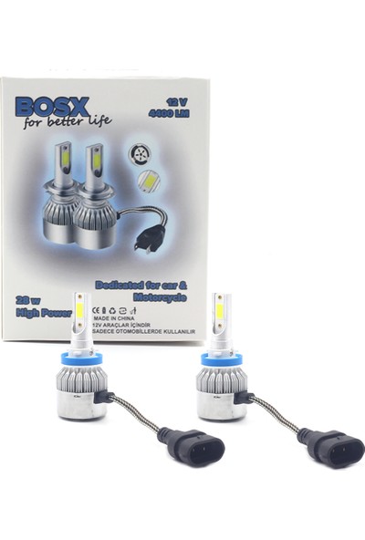 Dekohop Bosx LED Xenon Yeni Teknoloji 4400 Lm Zenon Far Ampulü H1 / H3 / H4 / H7 / H11 / H27 / 9005 / 9006 Dekohop Bosx LED Xenon Yeni Teknoloji 4400 Lm Zenon Far Ampulü H1 / H3 / H4 / H7 / H11 / H27 / 9005 / 9006