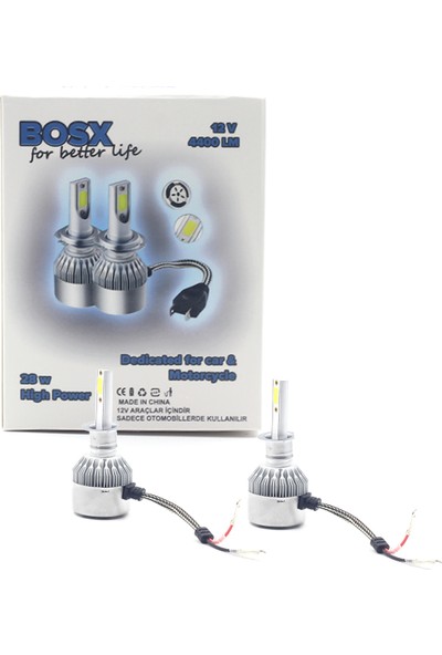 Dekohop Bosx LED Xenon Yeni Teknoloji 4400 Lm Zenon Far Ampulü H1 / H3 / H4 / H7 / H11 / H27 / 9005 / 9006 Dekohop Bosx LED Xenon Yeni Teknoloji 4400 Lm Zenon Far Ampulü H1 / H3 / H4 / H7 / H11 / H27 / 9005 / 9006