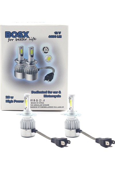 Dekohop Bosx LED Xenon Yeni Teknoloji 4400 Lm Zenon Far Ampulü H1 / H3 / H4 / H7 / H11 / H27 / 9005 / 9006 Dekohop Bosx LED Xenon Yeni Teknoloji 4400 Lm Zenon Far Ampulü H1 / H3 / H4 / H7 / H11 / H27 / 9005 / 9006