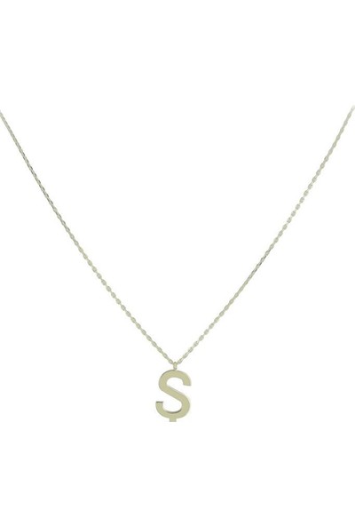 In Love Altın Ş Harfli Kolye 14 Ayar Harf Altın Kolye