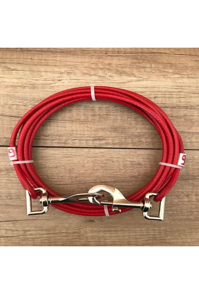 Lidersan Çelik 6 mm 9 Metre Köpek Bahçe Bağlama Halatı Lidersan Çelik 6 mm 9 Metre Köpek Bahçe Bağlama Halatı