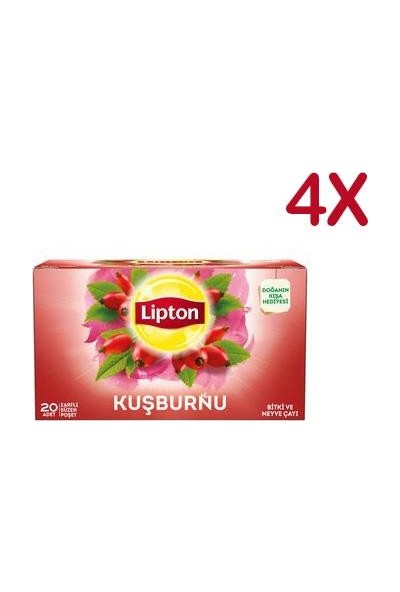 Lipton Kuşburnu Bardak Poşet Çay 20'li 50 gr x 4 Lipton Kuşburnu Bardak Poşet Çay 20'li 50 gr x 4