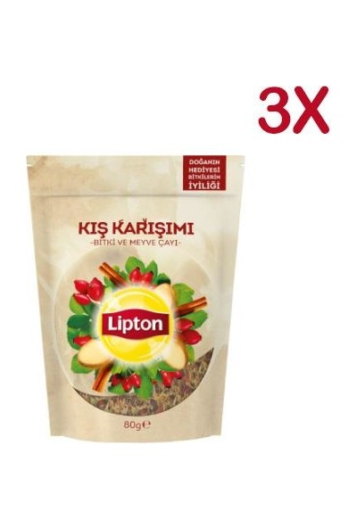 Lipton Dökme Bitki Çayı Kış Karışımı 80 gr x 3