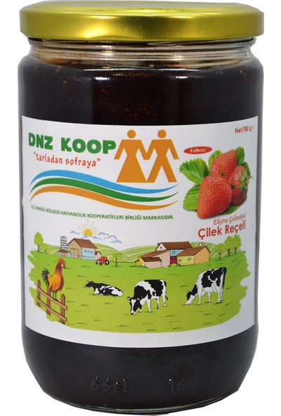 Dnz Koop Çilek Reçeli 820 gr Dnz Koop Çilek Reçeli 820 gr