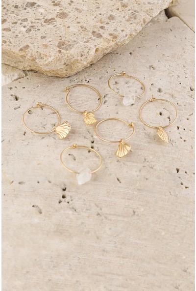 New Obsessions 6'lı Malibu Küpe Seti