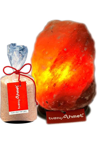 Tuzcu Ahmet 3-4 kg Himalaya Tuz Lambası 1 kg Himalaya Tuzu Hediyeli