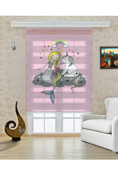 Deniz Perde Baskılı Zebra Stor Perde Deniz Kızı Desenli Pembe Arka Plan Dp-324 Deniz Perde Baskılı Zebra Stor Perde Deniz Kızı Desenli Pembe Arka Plan Dp-324