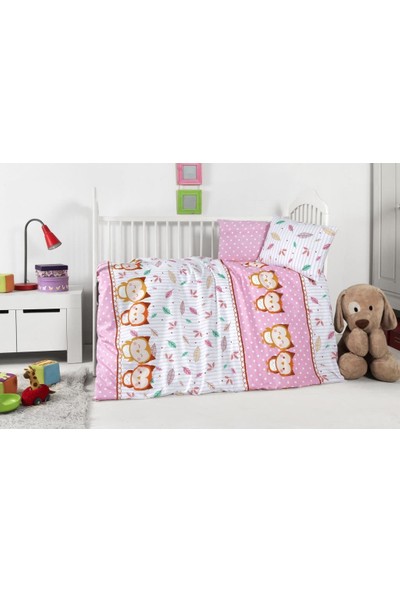 Çeyiz Diyarı Sweety Owl Bebek Nevresim Takımı Pembe