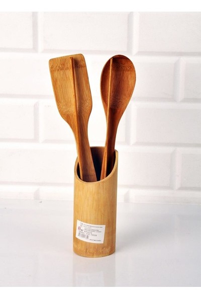 Paçi Bambu Hazneli Kaşıklık 4lü Set