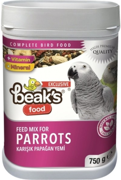 Beaks Beak's Papağan Kuş Yemi 750GR Beaks Beak's Papağan Kuş Yemi 750GR