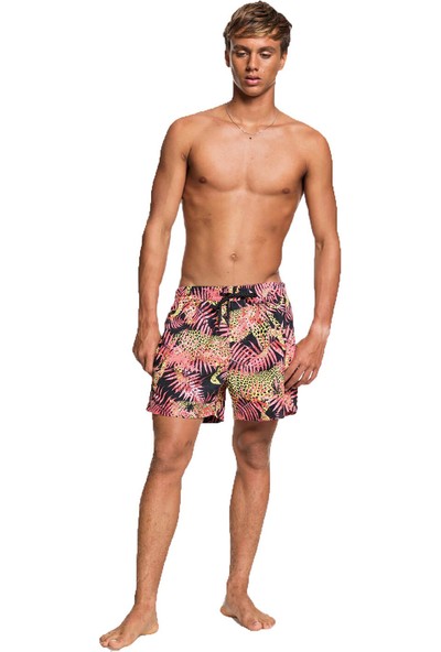 Quiksilver NODESTVLY15 M Jamv Mkz6 Bağcıklı Leopar Yaprak Desenli Çok Renkli Erkek Şort Mayo Quiksilver NODESTVLY15 M Jamv Mkz6 Bağcıklı Leopar Yaprak Desenli Çok Renkli Erkek Şort Mayo