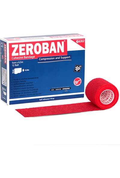 Zerosportsmed Zeroban 5cm x 4,5m Kırmızı