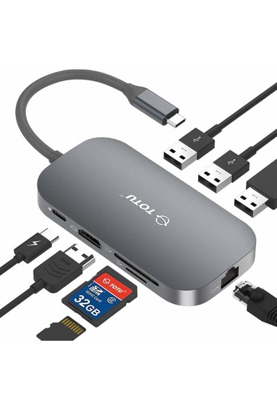 Totu 9'u 1 Arada USB C Hub (Yurt Dışından)