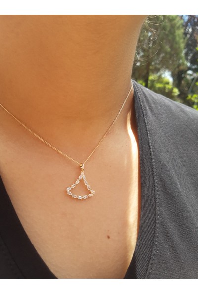 BiTakı Rodyum Kaplama Zirkon Taşlı Muhteşem Kolye