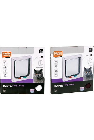 Karlıe 4yön Kilitli Kedi Kapısı 19,2X20CM K.rengi