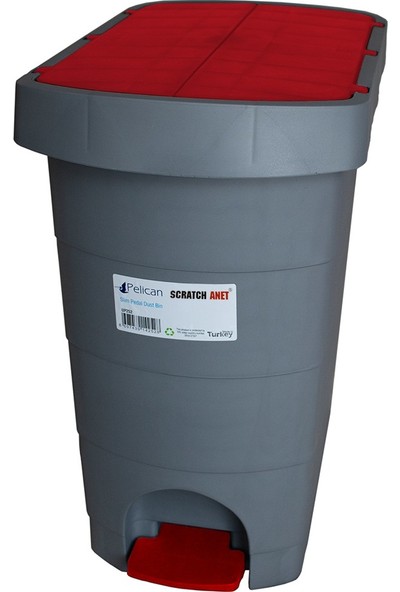 Scratch Anet Pedallı Çöp Kovası 60 lt