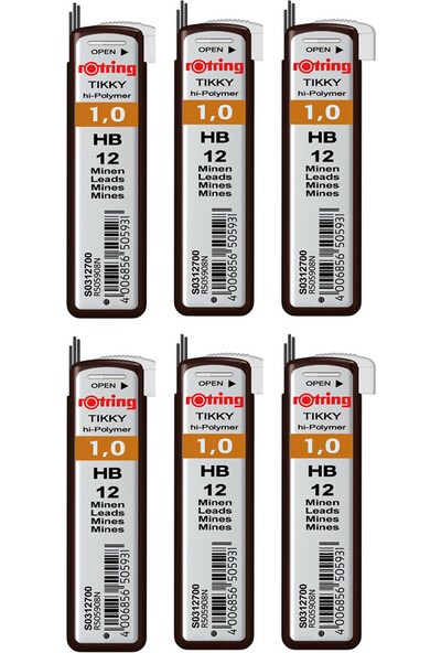 Rotring 0.9 Kalem Ucu HB 6'lı