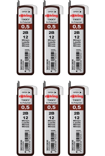 Rotring Kalem Ucu 0.5 mm 2B 6'lı