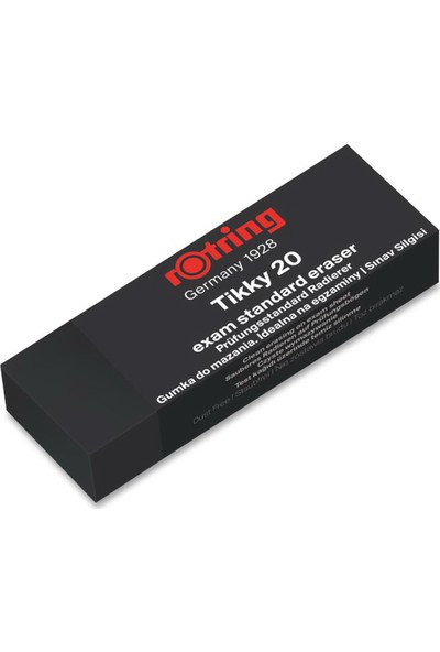 Rotring Tikky-20 Büyük Sınav Silgisi Siyah 5'li Rotring Tikky-20 Büyük Sınav Silgisi Siyah 5'li