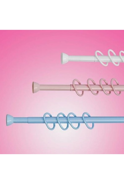 Kılınç Banyo Duş Perde Borusu Pembe 120-210 cm