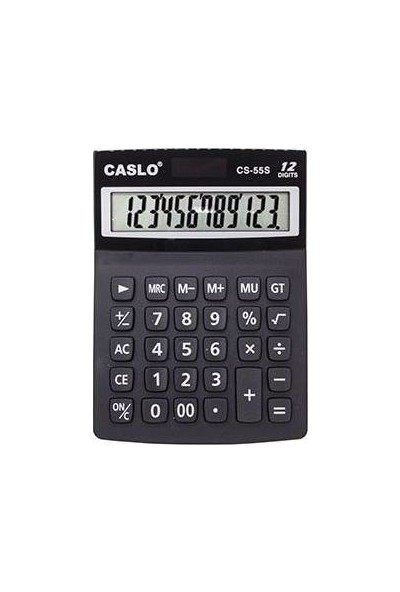 Caslo CS-55S 12 Haneli Hesap Makinası Caslo CS-55S 12 Haneli Hesap Makinası