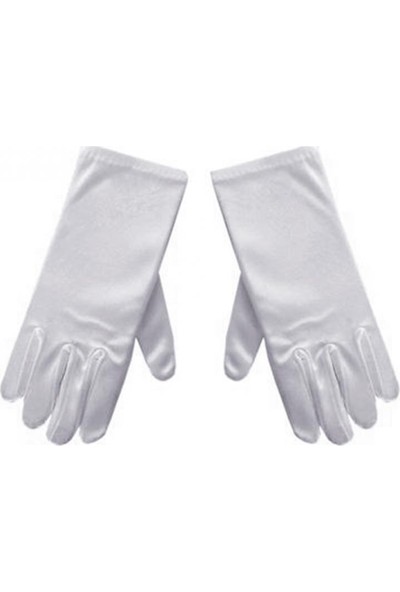 Samur Beyaz Renk Çocuk Boy Likralı Pandomim Eldiveni Ss Samur Beyaz Renk Çocuk Boy Likralı Pandomim Eldiveni Ss