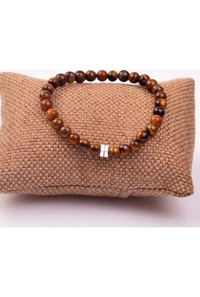 Taş Sandığı Kaplan Gözü Taşı Bileklik ( 6 mm )