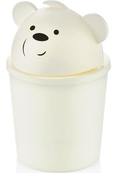 Qlux Hippo Çöp Kovası Fildişi L-00586 Qlux Hippo Çöp Kovası Fildişi L-00586