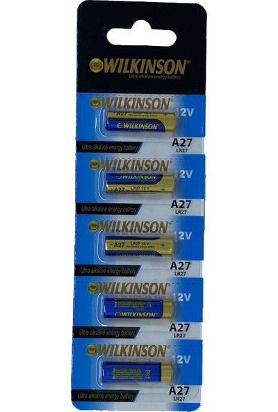 Wılkınson 27A MN27 12V Alkalin Pil Kepenk Anahtar Pili Beşli Paket Wılkınson 27A MN27 12V Alkalin Pil Kepenk Anahtar Pili Beşli Paket