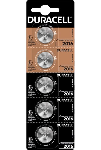 Duracell CR-2016 3 Volt Para Pil - Adet Duracell CR-2016 3 Volt Para Pil - Adet