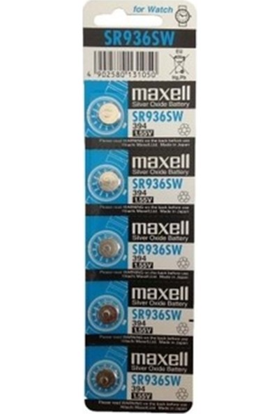 Maxell 394 SR-936SW Para Pil - Adet Maxell 394 SR-936SW Para Pil - Adet