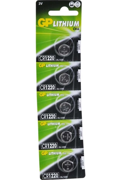 Gp CR-1220 3 Volt Para Pil - Adet Gp CR-1220 3 Volt Para Pil - Adet