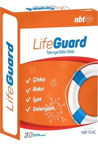 Nbt Life Lifeguard Çinko Bakır 30 Kapsül Nbt Life Lifeguard Çinko Bakır 30 Kapsül