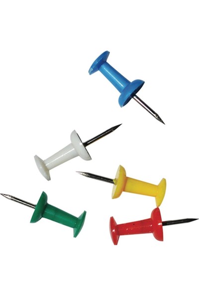 Tvet Plastik Saklama Kutulu Renkli Harita Çivisi 76'lı