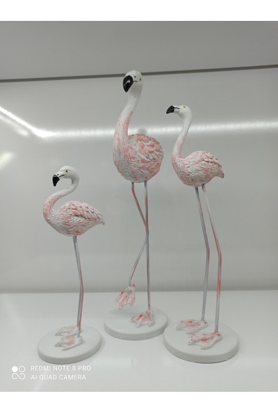 Efes Home A Plus Seramık 3'lüi Filamingo Beyaz Pembe Metal Ayak Efes Home A Plus Seramık 3'lüi Filamingo Beyaz Pembe Metal Ayak