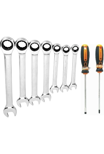 Repa Tools Kombine Cırcır Anahtar 8-10-12-13-15-17-19 mm