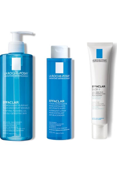 La Roche Posay-Effaclar Jel + Tonik + Duo Krem Set La Roche Posay-Effaclar Jel + Tonik + Duo Krem Set