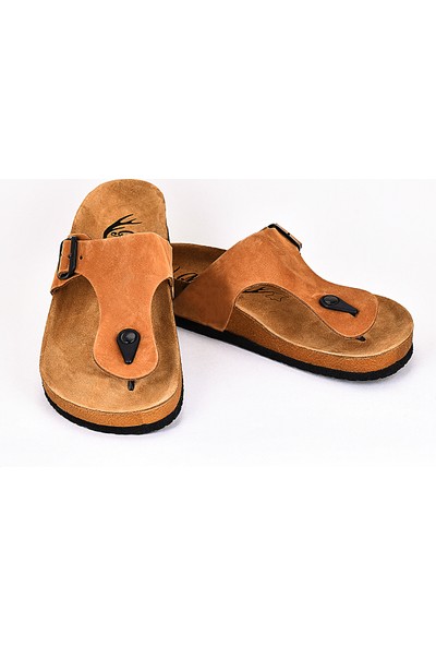 Moosefield Deri Kahverengi Erkek Terlik