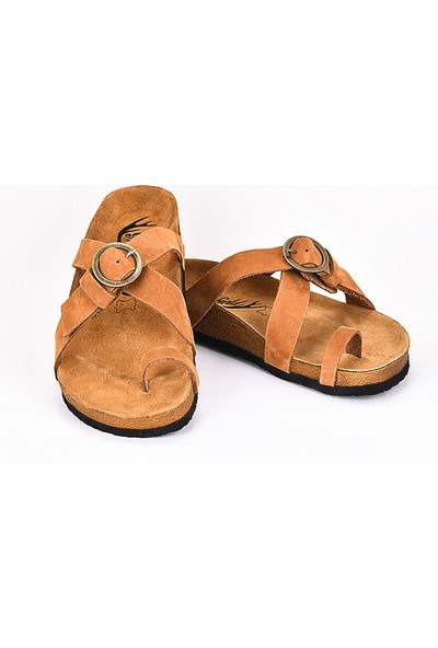 Moosefield Deri Kahverengi Erkek Terlik